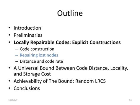 locally repairable codes ppt download