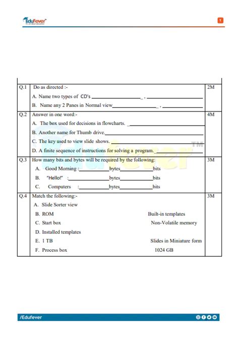 [updated] cbse class 5 computer sample papers 2024 25 session in pdf