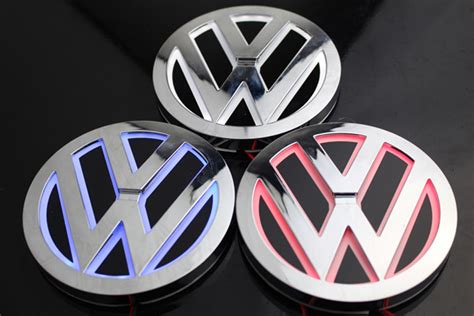 X Amazing Led Vw Emblem Front And Rear Lights Carledlogo