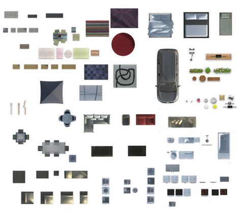 Texture Photoshop 2d Furniture Floorplan