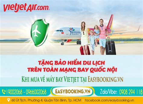 Tặng bảo hiểm du lịch khi mua vé máy bay tại easybooking vn Đại lý vé