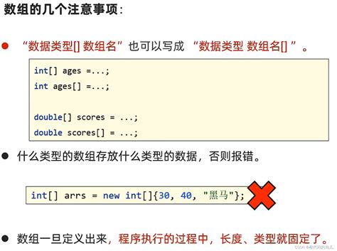 java：数组定义方式一、访问、注意事项 java定义数组无法访问地址 csdn博客