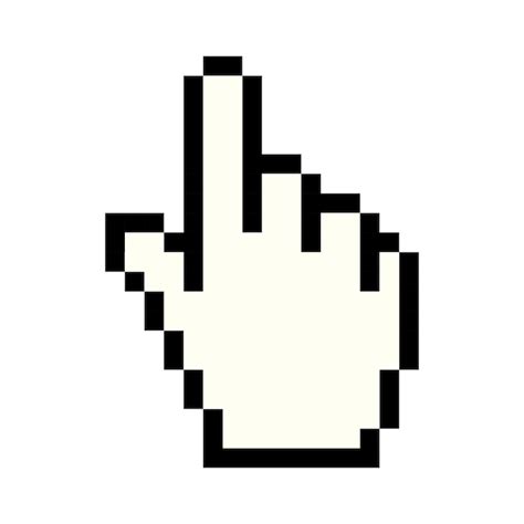 Transparante Wijzer Lijn Pictogram Computer Muis Pijl Hover Klik