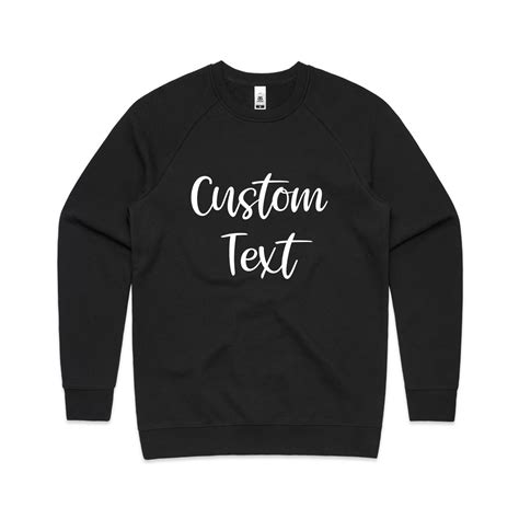 Custom Printed Jumper Personalised Jumper Custom Text Etsy