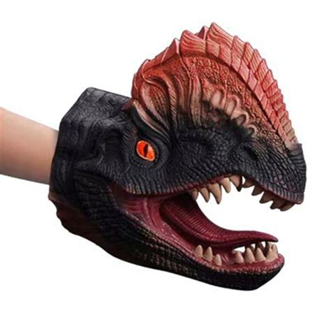 Dinossauro tiranossauro rex brinquedo de fantoche de mão dragão