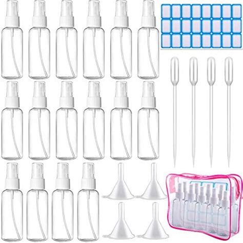 HTHL 4 PCS Set 100ML Spray Bottles Plastic Transparent Mist Spray
