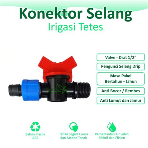 Dn Irigasi Tetes Crane Pertanian Drip Tape Bypass Valve Off
