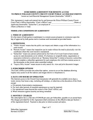 Fillable Online INDIVIDUAL SUBSCRIBER AGREEMENT FOR INTERNET ACCESS Fax