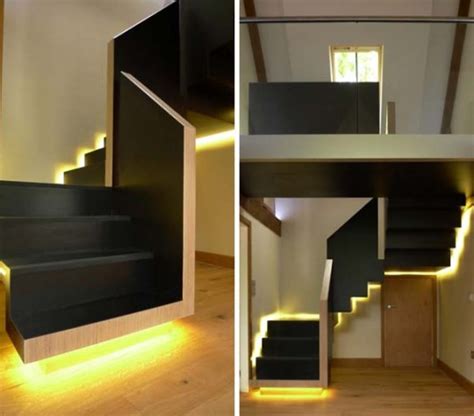 Escalera Moderna con Luces Ideas para decorar diseñar y mejorar tu casa