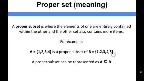 What Is A Proper Subset In Math