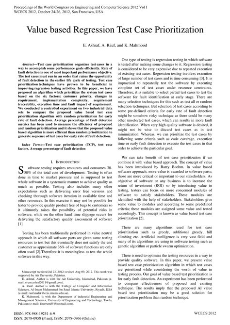 pdf value based regression test case prioritization