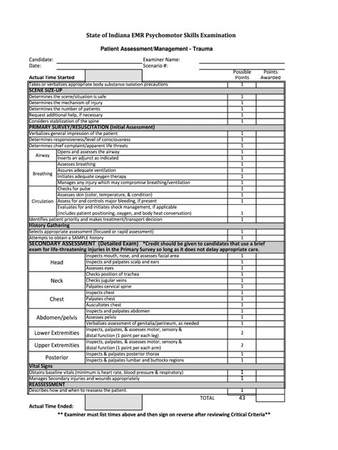 Emt Patient Assessment Cheat Sheet Pdf Fill Online Printable