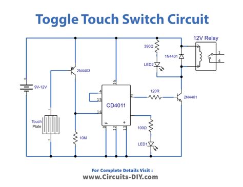 Toggle Touch Switch Circuit