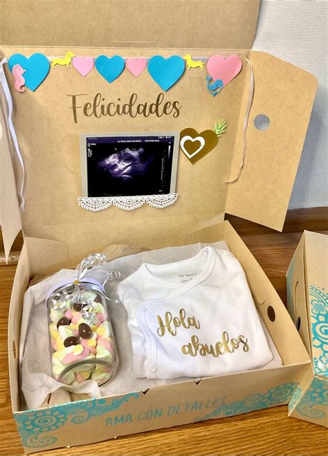 Box Sorpresa Por Embarazo Anuncio De Embarazo A Abuelos Sorpresa De