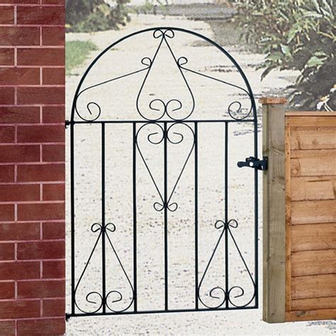Classic Bow Top Wrought Iron Style Metal Garden Gate Cheap Classic
