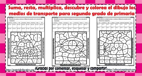 Suma Resta Multiplica Colorea Y Descubre El Dibujo о NBKomputer