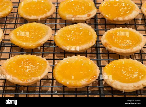 Lemon Curd Jam Pie Tart Tarts Ready For Eating Homemade Hot Out Of Oven