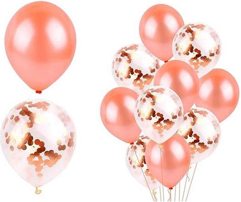 Balony Przeźroczyste Rose Gold Z Konfetti 15szt Ceny i opinie Ceneo pl