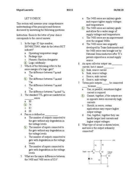 comprehensive understanding of logic circuit principles and theories exam pdf logic gate