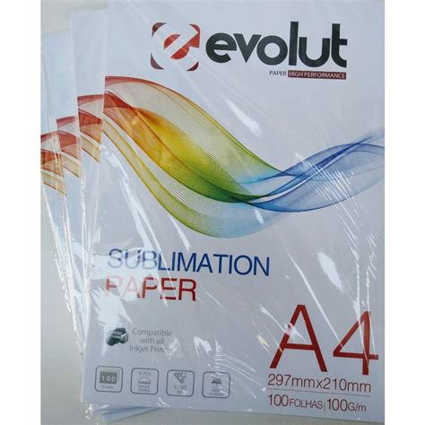 Papel Sublimático A4 100g Pacote 100 Folhas Evolut Submarino