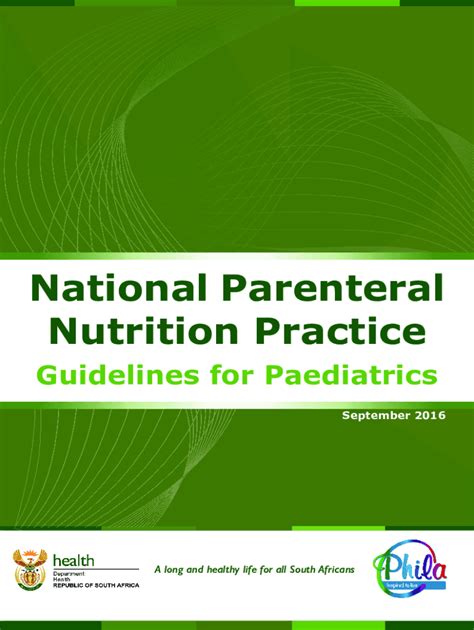 Fillable Online National Parenteral Nutrition Practice Guidelines For