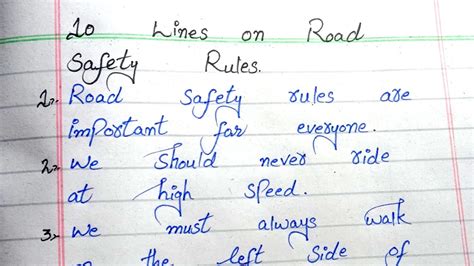 Lines Essay On Read Safety Rules In English Essay On Road Safety