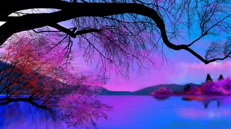 Fond D Cran Peinture Num Rique Art Num Rique La Nature Paysage