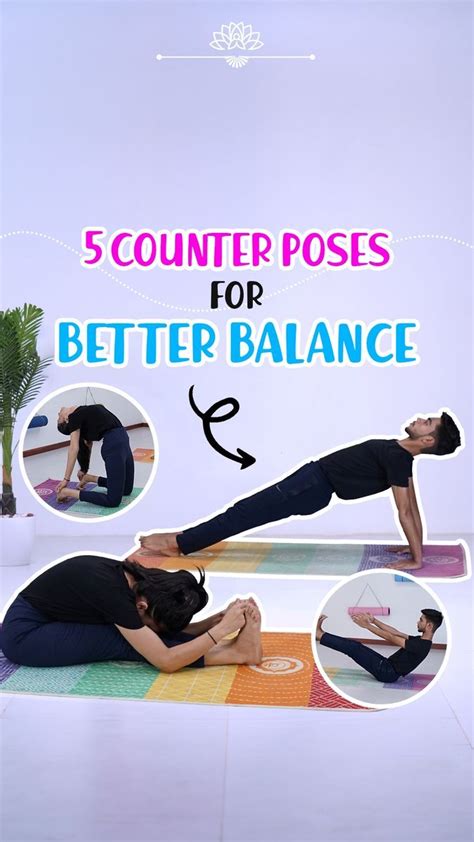Woman Doing Yoga Poses For Better Balance With Text Overlay That Reads