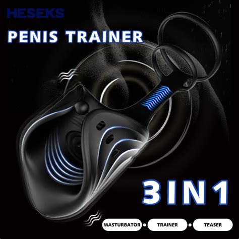 Heeks mężczyzna Masturbator Glans Penis trener wibrator dla mężczyzn