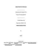 Ncp Impaired Urinary Elimination Pdf Benign Prostatic Hyperplasia A