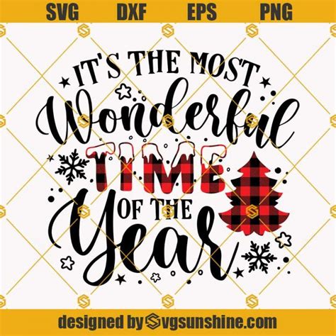 Christmas Buffalo Plaid Tree SVG It S The Most Wonderful Time Of The
