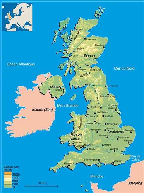 Carte De Grande Bretagne Voyage Carte Plan