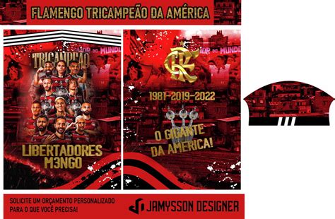 Arte Camisa Flamengo Tricampeão da Libertadores no Elo7 Jamysson