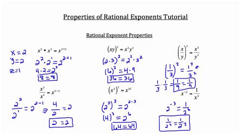 properties of rational exponents youtube