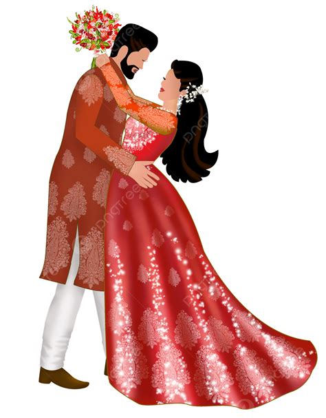 Indian Wedding Dancing Couple Outfits Traditional Gown And Kurta For