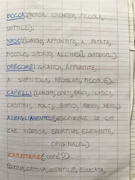 Testo Descrittivo ITALIANO CLASSE II Blog Di Maestra Mile