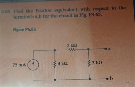 Solved Find The Norton Equivalent With Respect To The Chegg