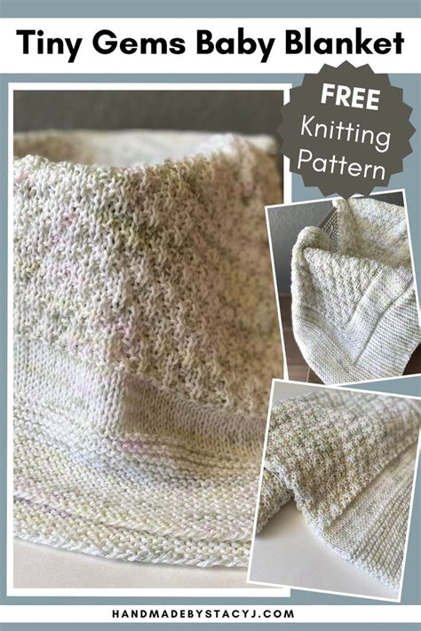 FREE Knitting Pattern Tiny Gems Baby Blanket Baby Blanket Knitting