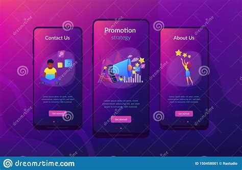 Plantilla Del Interfaz Del App De La Estrategia De La Promoci N