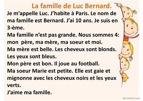 Parler de sa famille compréhension g Français FLE powerpoints