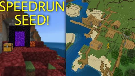 AMAZING SPEEDRUN SEED NEW Best Seed For Minecraft Bedrock 1 17 41
