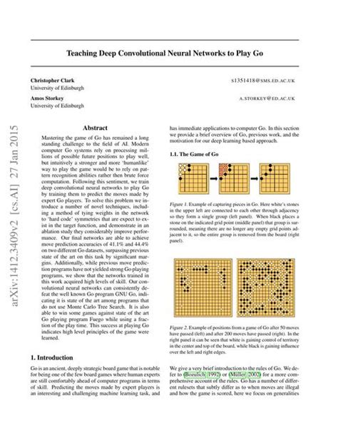 teaching deep convolutional neural networks to play go [pdf] hackernews udocz