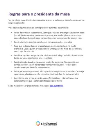 Regras Presidente Mesa Pdf