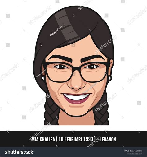 Le Dessin Anim Mia Khalifa Est Image Vectorielle De Stock Libre De