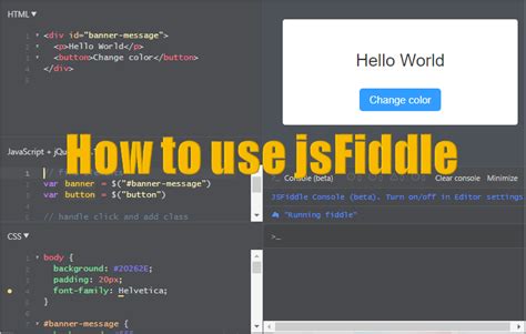 Jsfiddle Tutorial How To Use Javascript In Jsfiddle Youtube