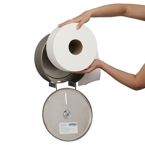 Stainless Steel Jumbo Toilet Roll Dispenser Silver 272x122x280mm