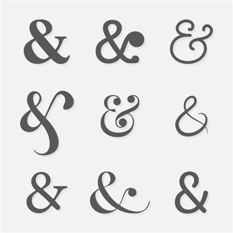 Ampersand Set Vector Vector Art At Vecteezy