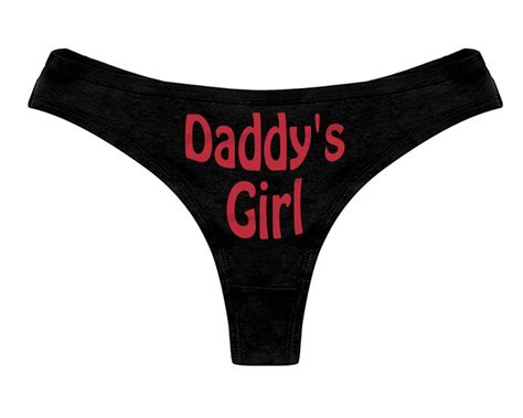 Daddys Girl Thong Panties Ddlg Clothing Sexy Slutty Cute Funny Submissive Naughty Bachelorette