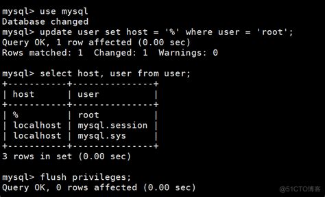 linux下mysql开启远程访问权限及防火墙开放3306端口 51cto博客 linux mysql开启远程访问