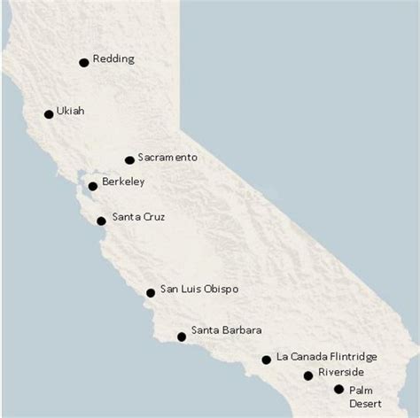 Map Of Surveyed California Cities Figure Is Modified From Map On Page